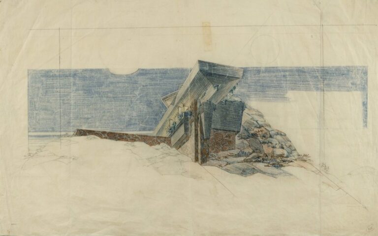 Frank Lloyd Wright (1867–1959), Drawing for the ‘Eaglefeather’ estate ...