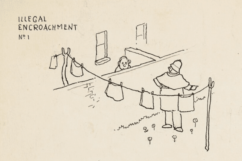 William Heath Robinson ‘Tightening the Green Belt’ – Drawing Matter