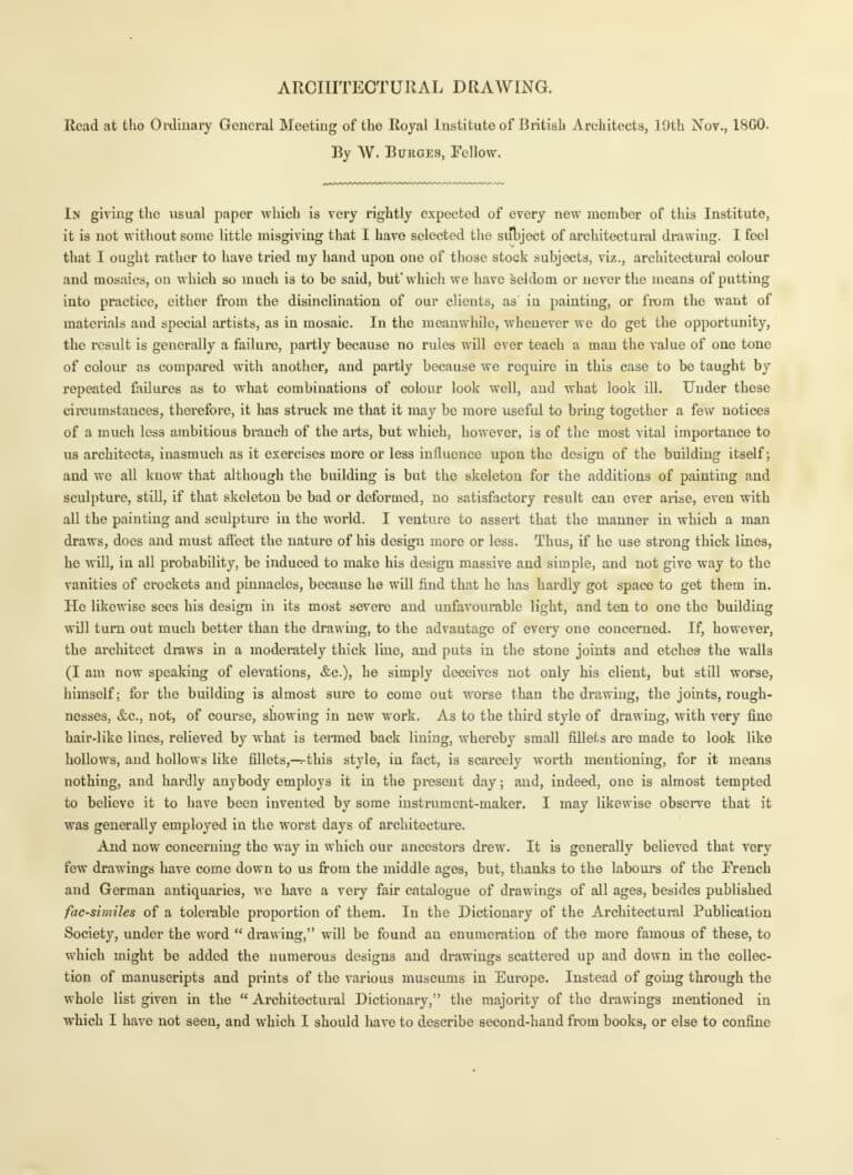 William Burges: Architectural drawing – Drawing Matter