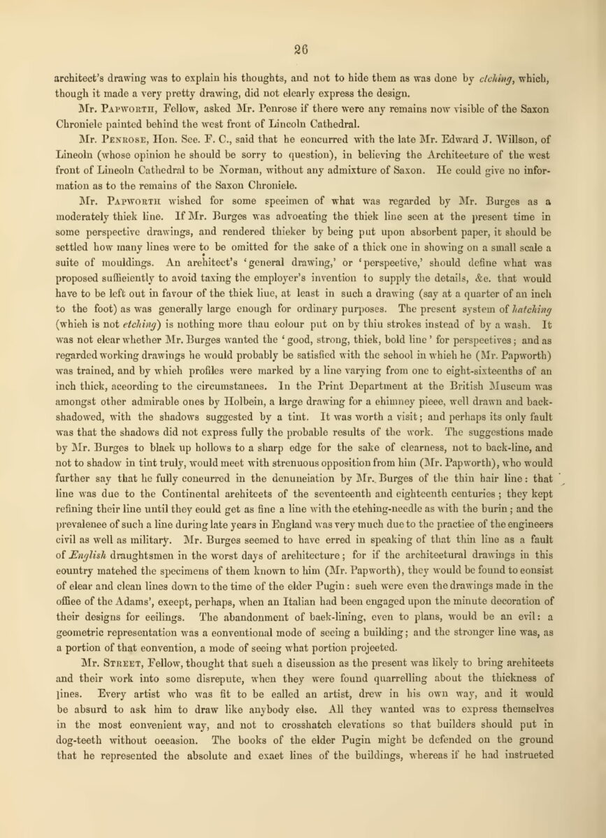 William Burges: Architectural drawing – Drawing Matter