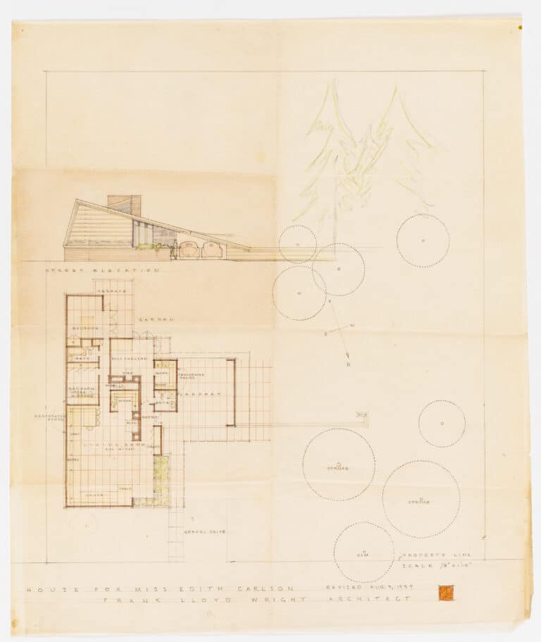 Collection Guide: Frank Lloyd Wright – Drawing Matter