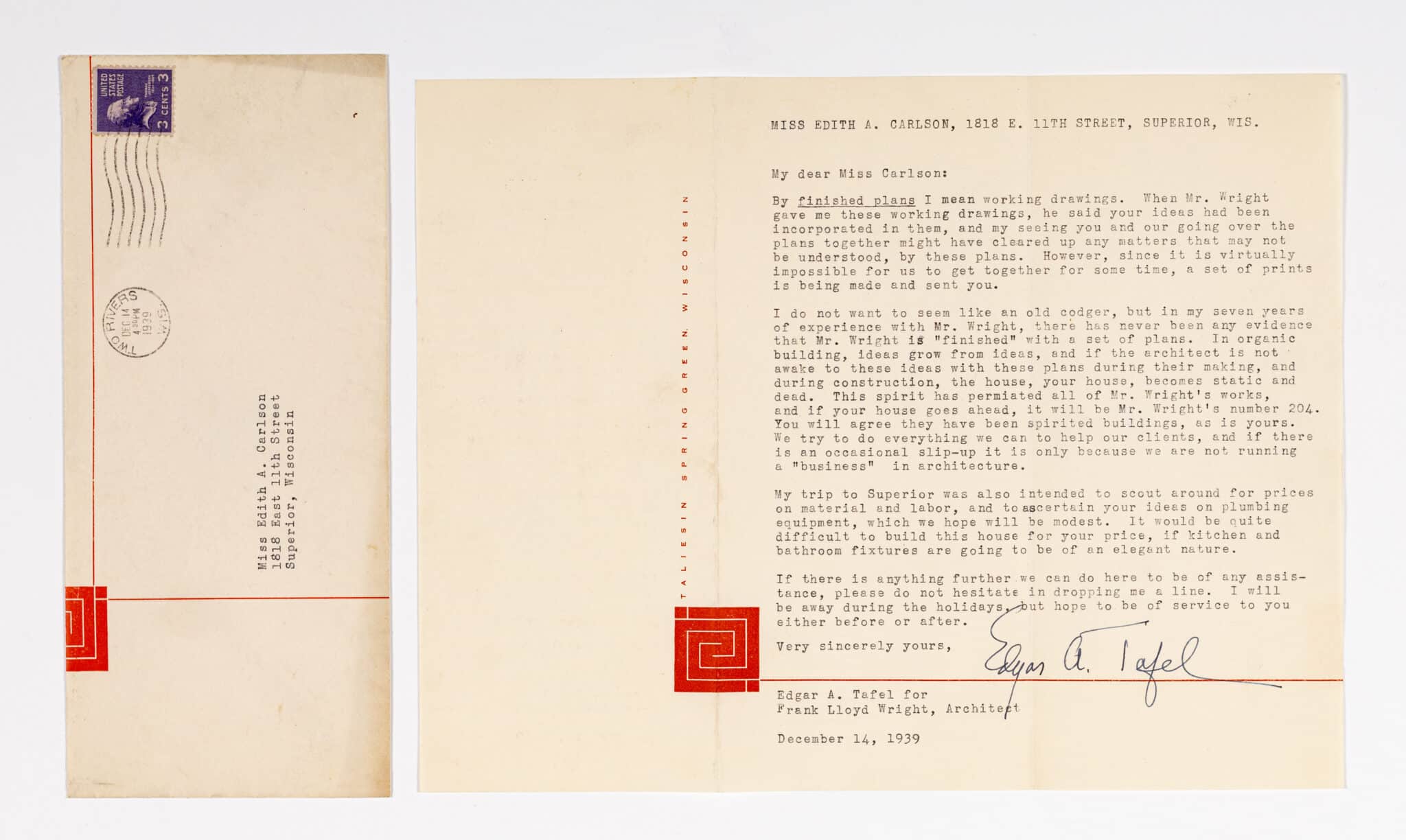 Collection Guide: Frank Lloyd Wright – Drawing Matter